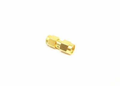 China 50 Ohm Brass RF Adapter SMA Straight Male to Male Coaxial Connector for sale