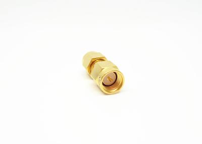 China 50 Ohm Brass RF Adapter SMA Straight Male to Male Coaxial Connector for sale