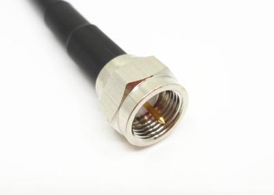 Cina L'oro ha placcato il maschio di 75ohm F agli assemblaggi cavi ad angolo retto maschii RG59 di rf in vendita