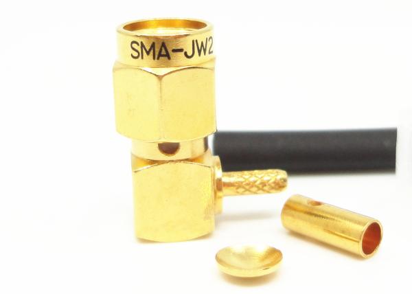 50 Ohm SMA-Stecker, rechtwinkliger HF-Koaxialstecker, SMA-Kabel