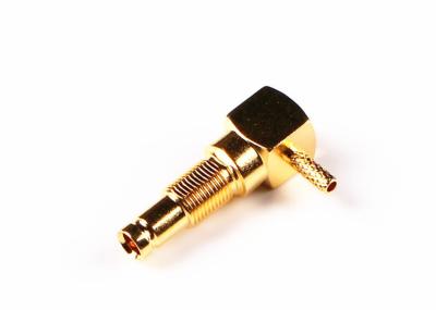 China Conector de cable femenino plateado oro del zócalo 1.0/2.3 CC4 RF de la encrespadura de ángulo recto SAA en venta
