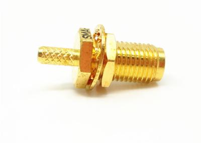 China RF Cable Connector Bulkhead Female Jack SMA Coax Connector for RG316 for sale