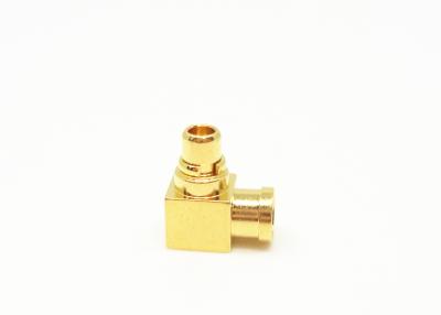 China Right Angle Bulkhead MMCX Antenna Connector Male Gender with Gold Plated for sale