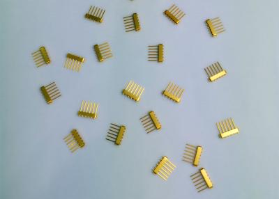 China 6-pin 1.27um Gold Plated Nail Head Glass To Metal Kovar Headers for sale
