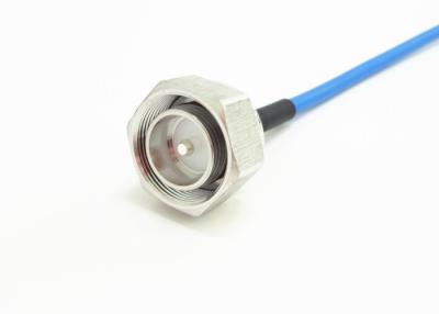 중국 은은 RG141 케이블과 4.3-10 RF 숫놈 커넥터 곧은 클램핑 연결기를 도금처리했습니다 판매용