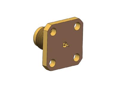 中国 2.92mmのまっすぐな女性の4つの穴はDCコネクターに40GHzフランジを付けたようになる 販売のため