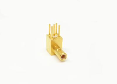 China Male Plug Right Angle Mini SMB RF Coaxial Connector for sale