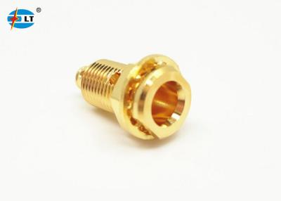China Gold Plated MCX RF Connector Female Socket Bulkhead Panel Mount Coaxial Connector for sale