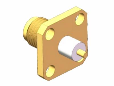 China High Performance SMA RF Connector Female 4 Holes Flange Mount RF Coaxial Connector for sale
