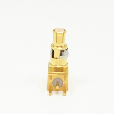 China Panel/PCB Mount MCX Male Connector Pluggable RF Solder Connector for sale