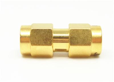 China 50Ω Brass Gold Plated SMA RF Adapter Beryllium Bronze Contacts for sale