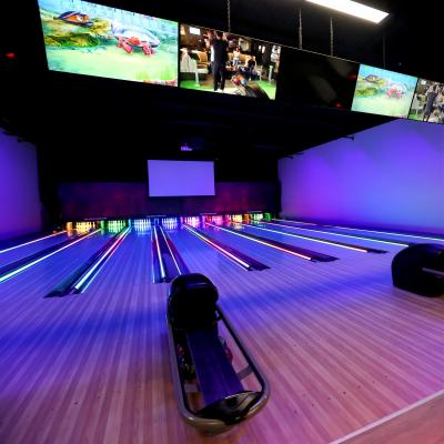 China CE Certified USBC Standard Bowling Skittle Equipment Steel String Machine with LED Light for sale