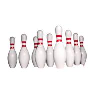 China 3.8lb Polyurethane Bowling Pins with Ergonomic Shape and Standardized Specifications for sale