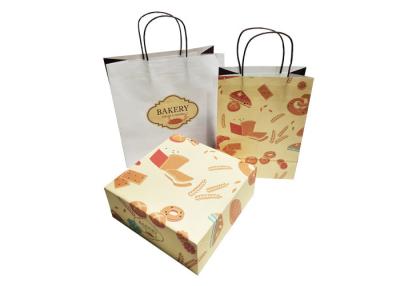 食品等級のパン屋の軽食のケーキの包装の白いクラフトのパンの紙袋