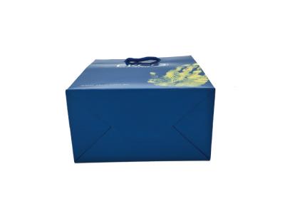 Cina sacchi di carta blu lucidi personali di acquisto della stampa su ordinazione con la maniglia dei pp in vendita