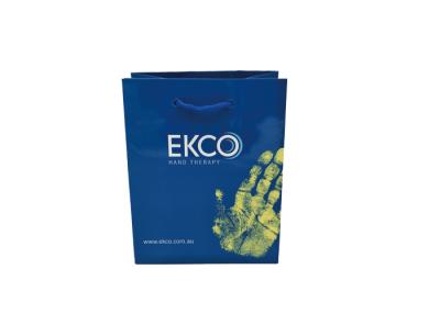 Cina sacchi di carta blu lucidi personali di acquisto della stampa su ordinazione con la maniglia dei pp in vendita