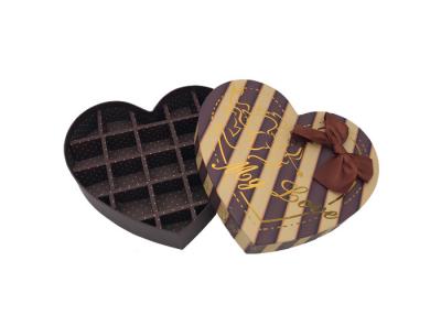 China Cardboard Chocolate Presentation Boxes / Heart Shaped Valentine Box Custom for sale