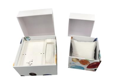 Il contenitore d'imballaggio di regalo di carta sostenibile bianco/ha personalizzato il contenitore di orologio degli uomini