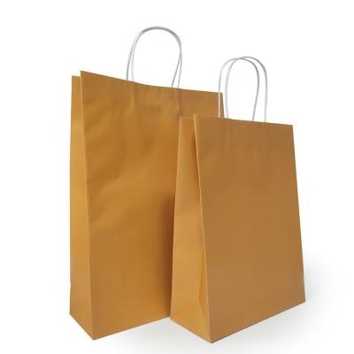 色の任意無地のクラフトの18の紙袋は使用された多数の時の買い物袋である場合もある