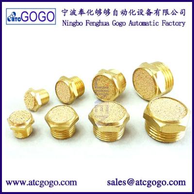 China Pneumatic silencer for valves 1/8 M5 air muffler brass plug connector 1/4 for sale