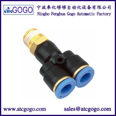 China 3 way hose connector tee pipe fitting lateral y pipe connectors 6mm 8mm gas fittings for sale