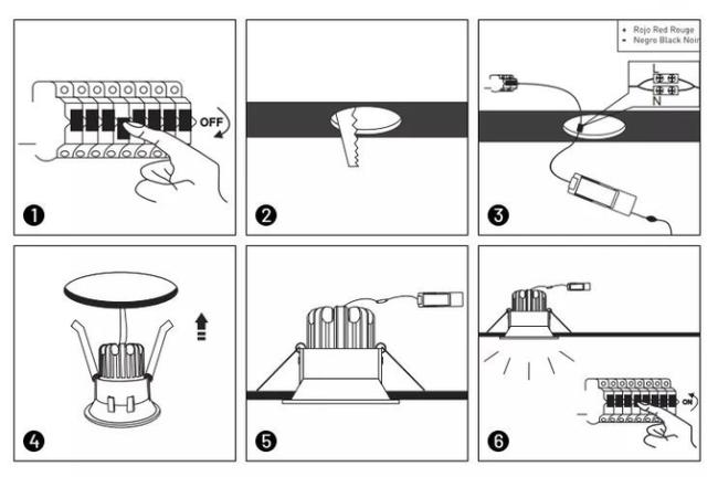 Downlight messo del punto, 5Watt/7Watt luci regolabili ribaltabili 5 del punto del ritaglio 83mm LED