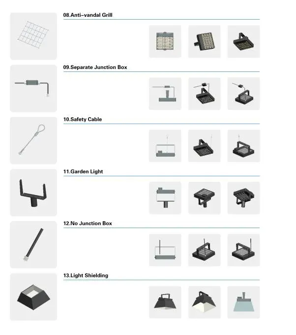 60/120/180/240/300W RGB Function with Remote Controller I LED Flood Light Outdoor LED Flood Light for Tunnel Sea Port Stadium and Outdoor Lighting