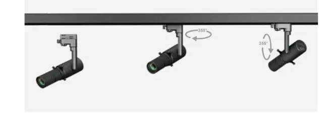 30W Framing Projector Gobo Projection Creative Shaper Framing Full Cut-off Luminaire Ra&gt;97 No Glare Shooter Shapeable Spot Track Light LED Track Light
