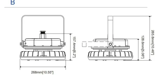 Factory Price Atex Certified High Bay Area Hanging Wall Mounted Atex Oil and Gasoline Harsh Environment 20W Zone 1 Zone 2 LNG Explosion Proof Lamp