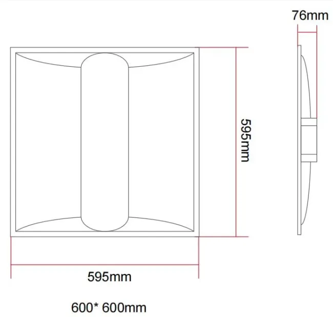 50W 2*4FT Flame-Retardant Anti Glare Dimmable Ceiling Light Commercial Lighting LED Panel Light Ceiling Troffer Light Fixtures for Offices / Classrooms / Hotel