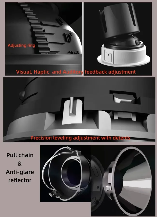 OEM ODM Anti-Glare 100lm/W Multiple Beam Angle 7W/10W 75mm Cutting Size IP43 LED Ceiling Concealed COB Spot Lamp Downlight High-End LED Ceiling Down Light