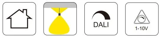 OEM ODM Mirrow Round Corner Hanging Commericial Residential High End Class Anti Glare 4FT 5FT 50W 60W Dali Dimmable LED Pendent Lamp LED Panel Light for Office
