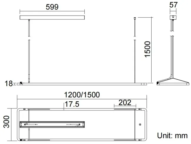 OEM ODM Mirrow Round Corner Hanging Commericial Residential High End Class Anti Glare 4FT 5FT 50W 60W Dali Dimmable LED Pendent Lamp LED Panel Light for Office
