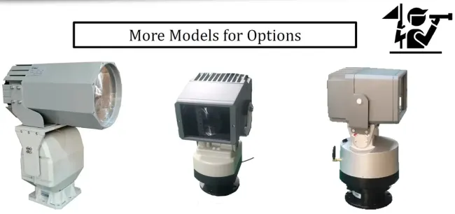 Factory Price 200W 300W IP66 Waterproof Steel Anti-Corrosion 1000m 3000m Sea Ship Vessel Boat Remote Searching Rescue Searchlight LED Spot Search Light