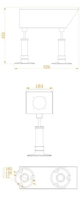 Factory Price IP66 LED Visual Approach Waterproof Fireproof Alu. Slope Indicator Heliport Surface Flood Light Helipad Heliport Helideck LED Light