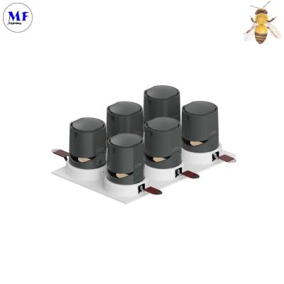 Cina Cassa in alluminio 100-240V 5W/2X5w/3X5w/4X5w/6X5w IP40 LED Grill Downlight Spotlight Ceiling Embedded Light in vendita