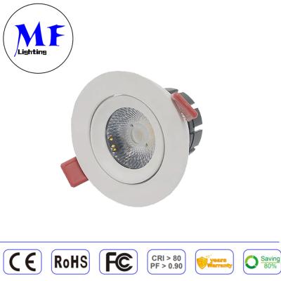 China Recessed COB LED Indoor Ceiling Down Light Tunable White Flicker Free 5 Years Warranty Aluminum Frame for sale