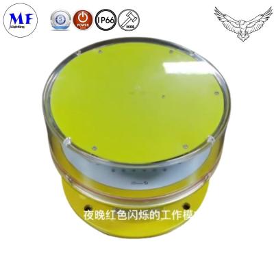 China Red Aeronautical LED Aviation Obstruction Light Factory Price for Marking Obstacles  with Yellow color and Aluminum for sale