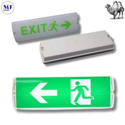 China 5W Green White IP65 SMD2835 LED Emergency Exit Light Escape Light for Train Station Factory Airport for sale