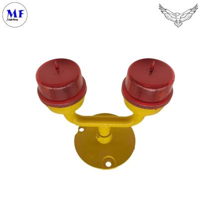 China Main-Standby Adjustable Wide Voltage Input UV-Resistant Polycarbonate IP66 Low-Intensity Dual-Lamp Aviation Obstacle Obstruction Light For Bridge for sale
