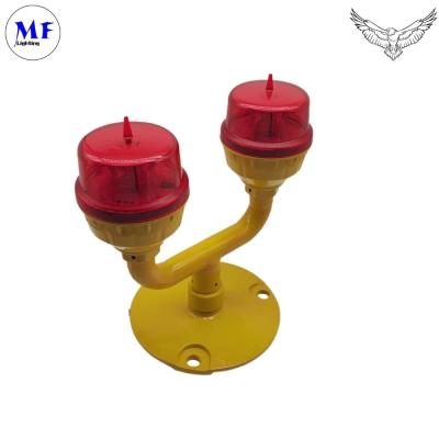 China Main-Standby Adjustable Wide Voltage Input UV-Resistant Polycarbonate IP66 Low-Intensity Dual-Lamp Aviation Obstacle Obstruction Light For Bridge for sale