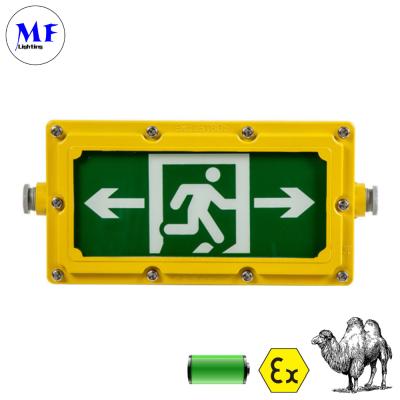 China Battery Back Up Luminaries Atex LED Fireproof Exit Sign Emergency Light with IP65 Waterproof for sale