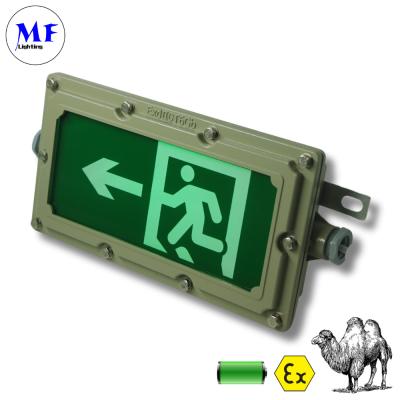 China Battery Back Up Luminaries Atex LED Fireproof Exit Sign Emergency Light with IP65 Waterproof for sale