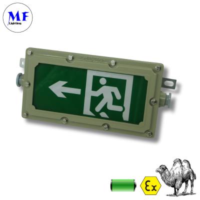 China Battery Back Up Luminaries Atex LED Fireproof Exit Sign Emergency Light with IP65 Waterproof for sale