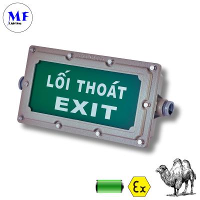 China Battery Back Up Luminaries Atex LED Fireproof Exit Sign Emergency Light with IP65 Waterproof for sale