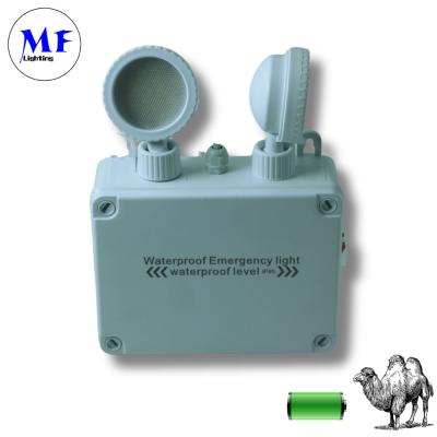 China Rechargeable Abs Led Exit Emergency Light Non Maintained Ip65 2*5w Lithium Battery Adjustable For Corridors for sale