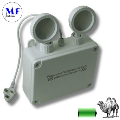 Rechargeable Abs Led Exit Emergency Light Non Maintained Ip65 2*5w Lithium Battery Adjustable For Corridors