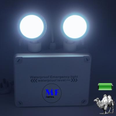 China Rechargeable Abs Led Exit Emergency Light Non Maintained Ip65 2*5w Lithium Battery Adjustable For Corridors for sale