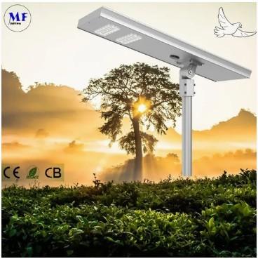 Cina Lampada solare da giardino a LED con sensore di movimento Bianco Argentato 120W 100W 80W Alluminio IP66 Sentiero Villa Cortile in vendita