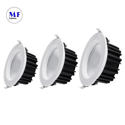 China Factory Price Spring Clip Installation 40W COB Downlight 2700-6000K Tunable CCT High CRI Ra90 Triac 0-10V Dali-2 Dali Dt8 Tuya Zigbee Dimmable Down Light for sale